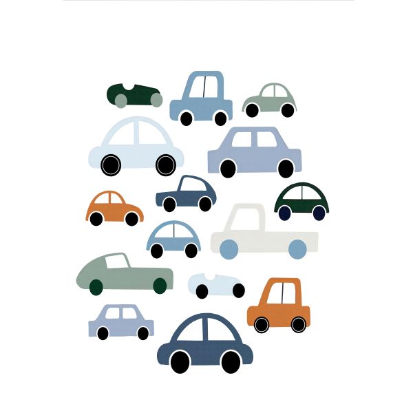 Affisch - Tecknade bilar