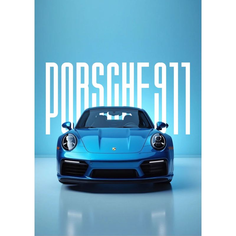 Affisch - Mustang, Porsche 911, Hellcat / Set med 3